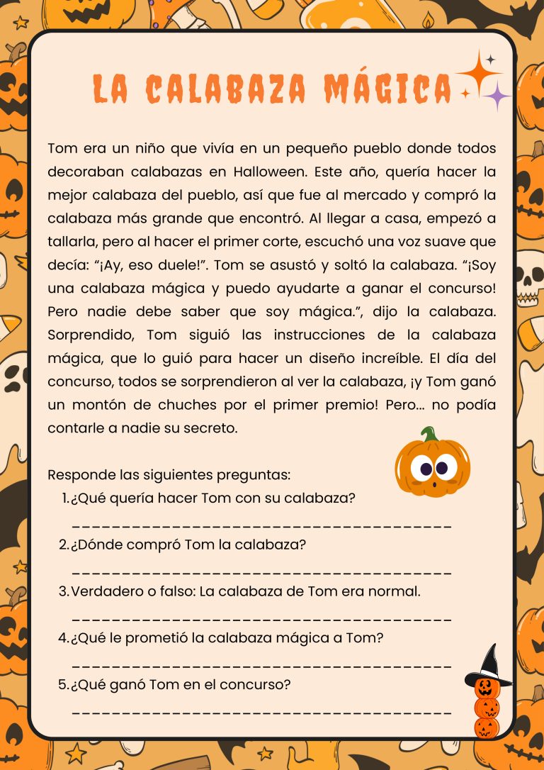 Relatos de Halloween: Comprensión lectora - Magisnet