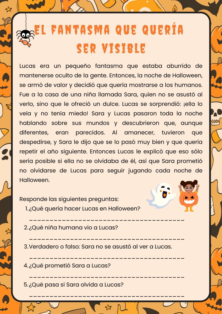 Relatos de Halloween: Comprensión lectora - Magisnet