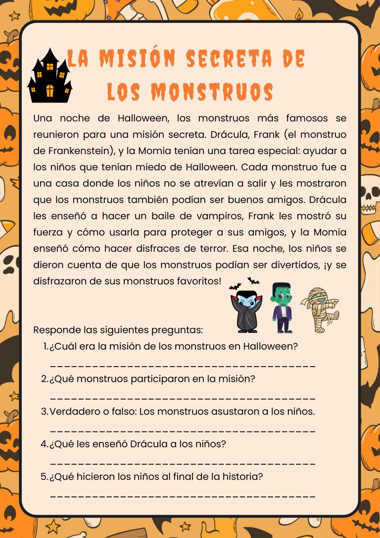 Relatos de Halloween: Comprensión lectora - Magisnet